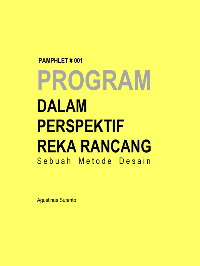 E Book Program Dalam Perspektif Reka Rancang Agustinus S | PDF