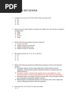 Statistics Test Questions With Answer Key | PDF | Statistics ...