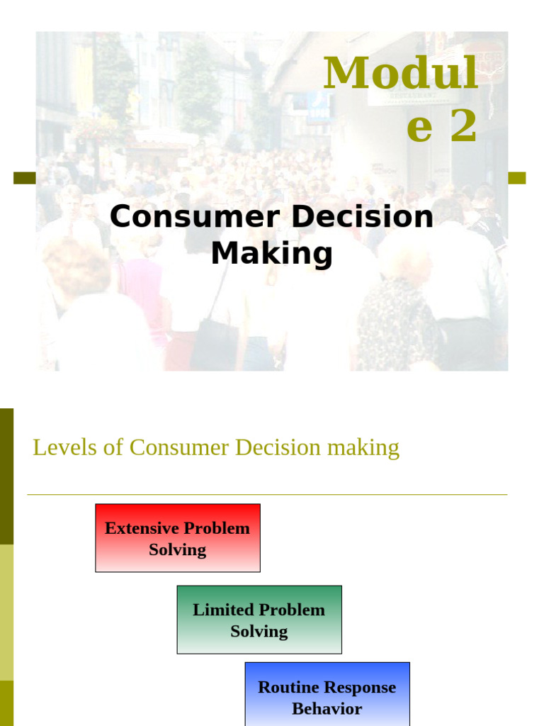 Consumer Decision-Making Levels Explained | PDF | Behavior | Consumer ...