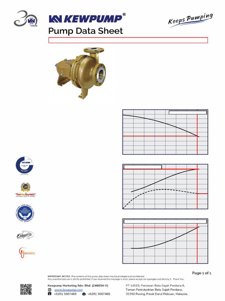 KS-SE3 SEK 80 (850rpm, 254mm) Data Sheet | PDF | Pump | Turbomachinery