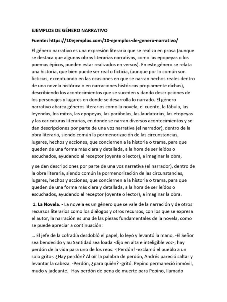 Anexo 2b Ejemp. Género Narrativo | PDF | Narración | Narrativa