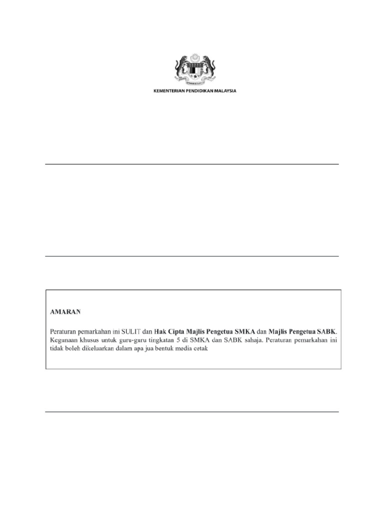 Skema Set 1 Kertas 1 | PDF