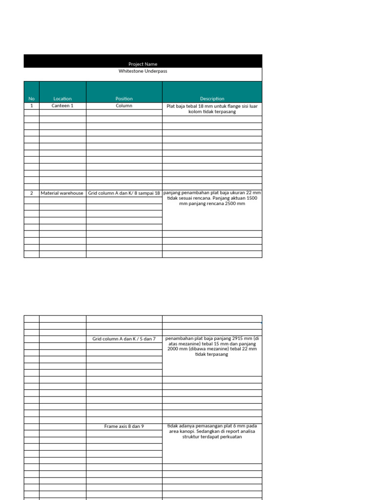 Free Punch List Template ProjectManager WLNK | PDF