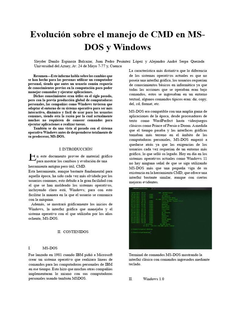 Evolución Sobre Windows y MS-DOS | PDF | Interfaces gráficas de usuario | Microsoft Windows