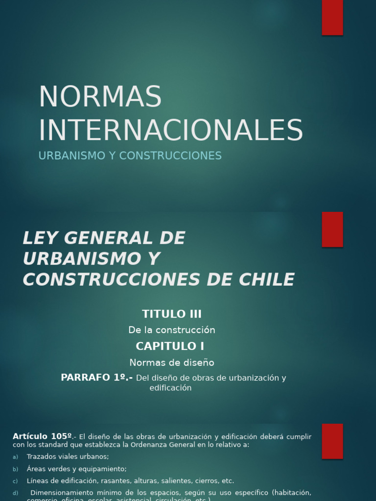 Normas Internacionales Chile | PDF | Presupuesto | edificio