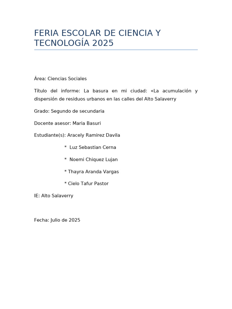 Proyecto de Css | PDF | Residuos | Comportamiento