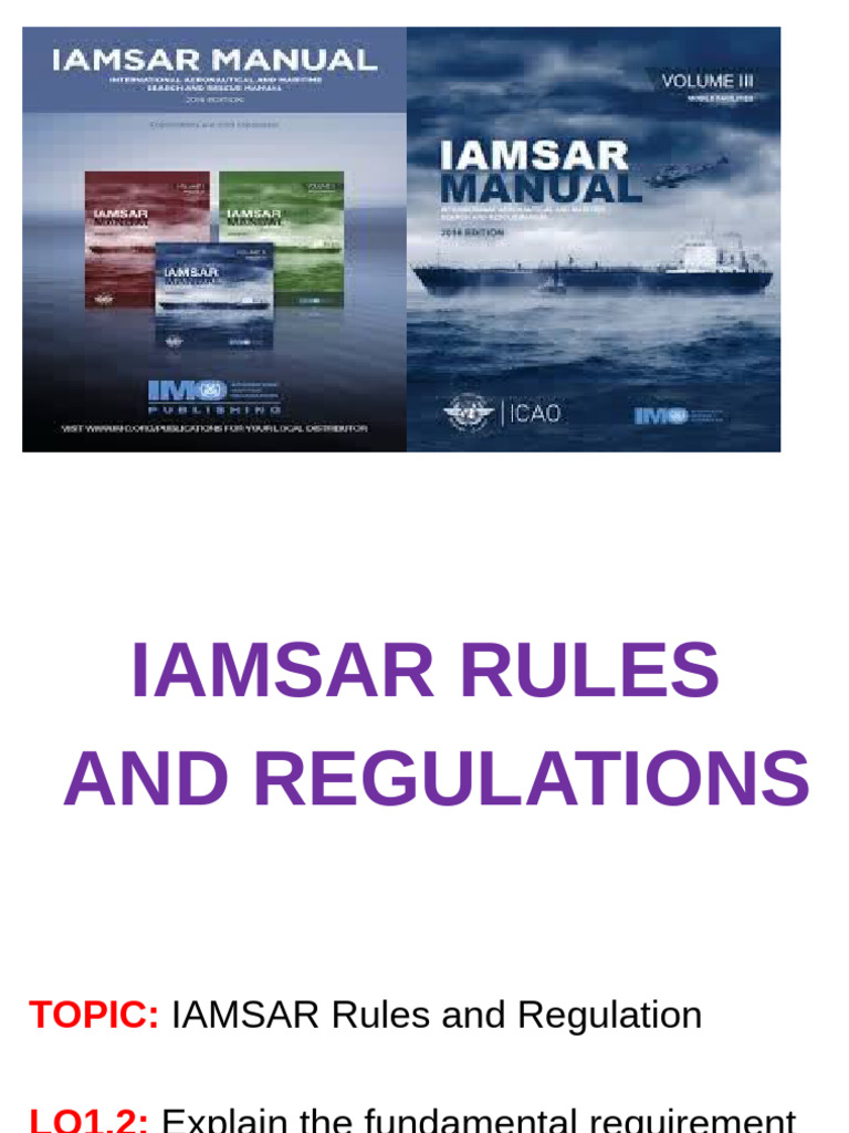 WK 2. IAMSAR Rules and Regulations | PDF | Search And Rescue ...