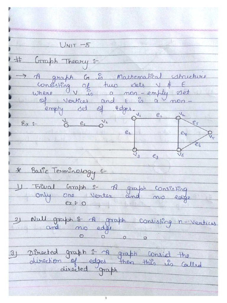 Unit 5 - Graph Theory | PDF