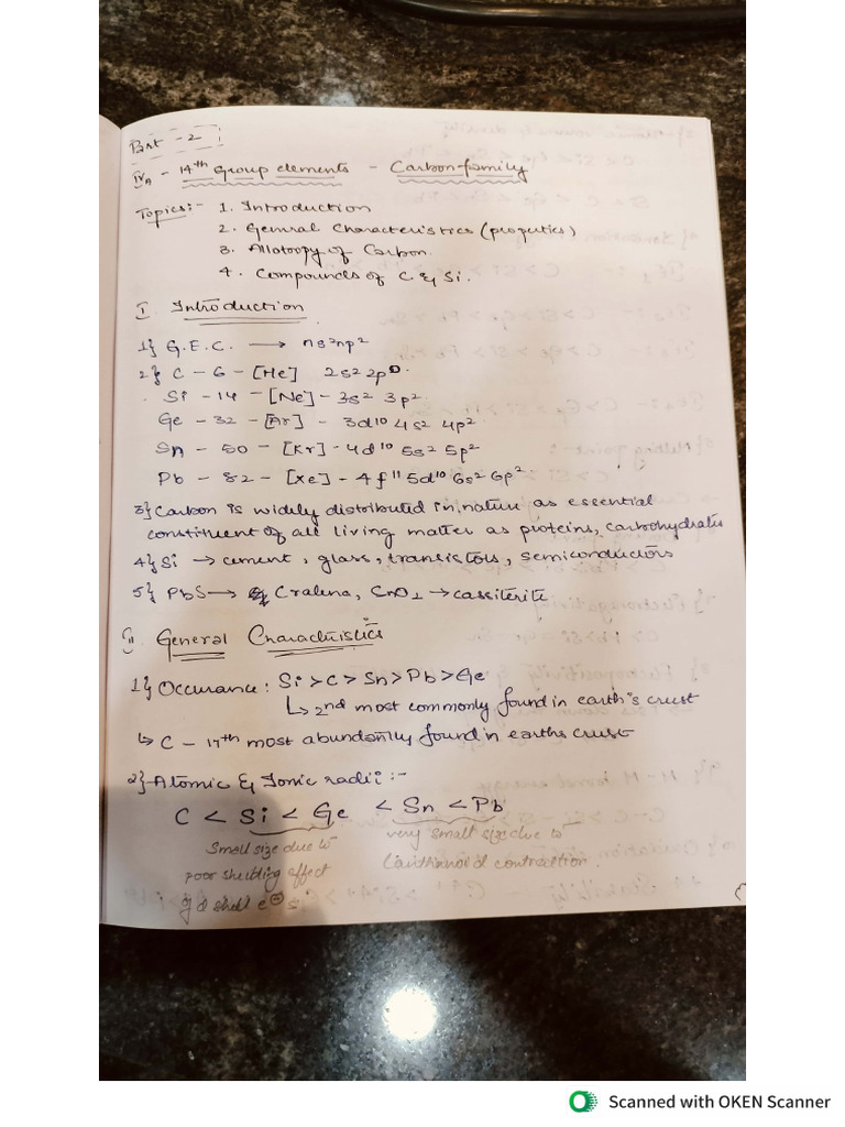 14th Group Elements - Carbon Family | PDF