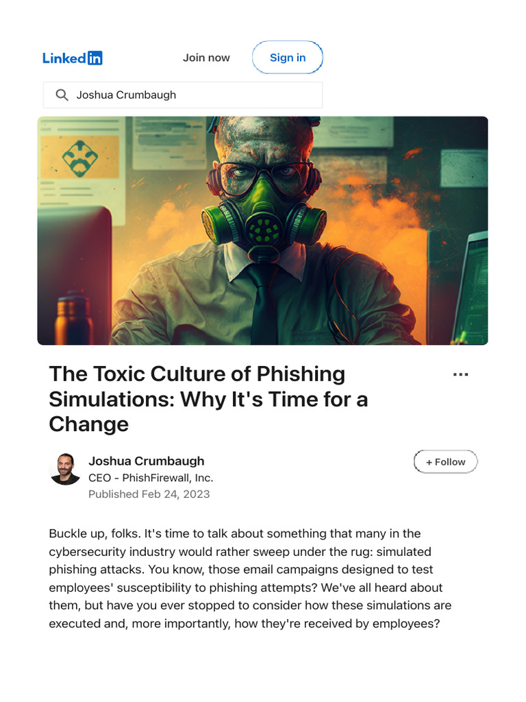 The Toxic Culture of Phishing Simulations - Why It's Time For A Change | PDF | Phishing | Cybercrime