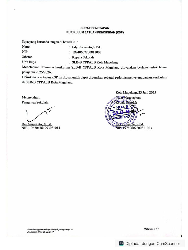 F7 Surat Penetapan (KSP) | PDF