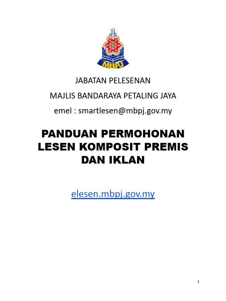 Panduan Permohonan Lesen Komposit Premis Dan Iklan Okt2024 | PDF