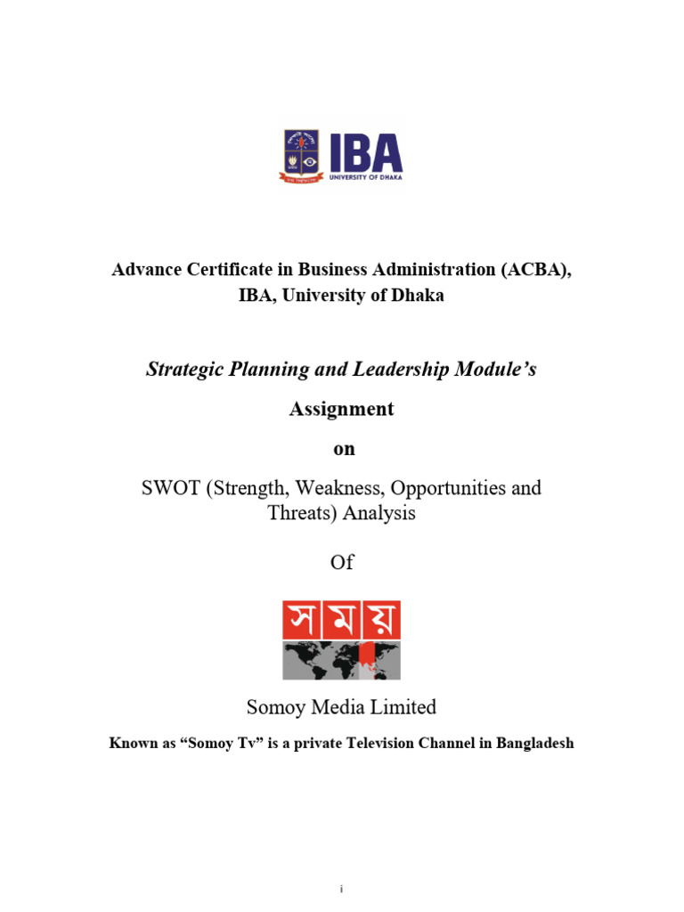 SWOT Analysis of Somoy Media Limited | PDF | Swot Analysis | News