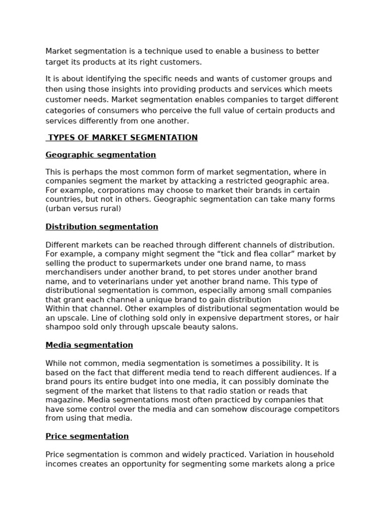 Understanding Market Segmentation Types | PDF | Market Segmentation | Brand