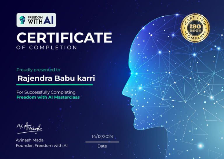 Freedom With Ai Certification | PDF