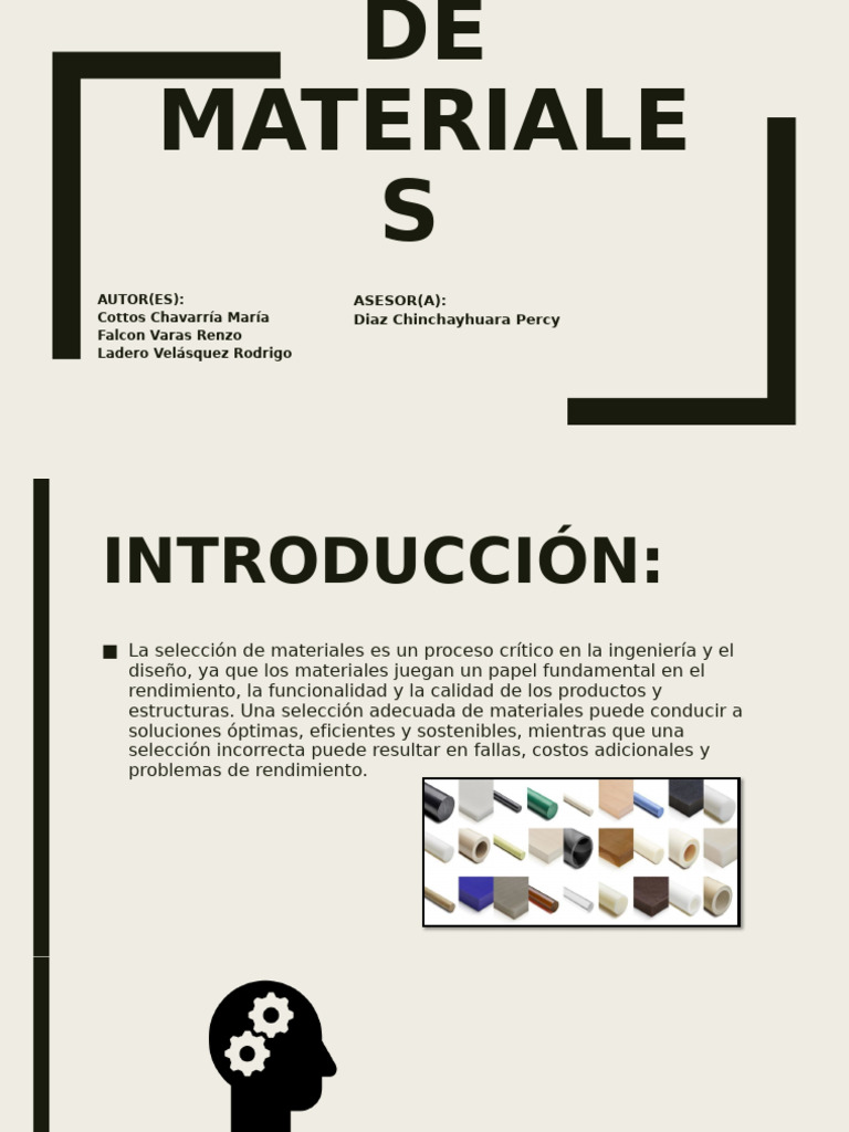 Selección de Materiales PPT1 | PDF | Diseño | Entorno natural