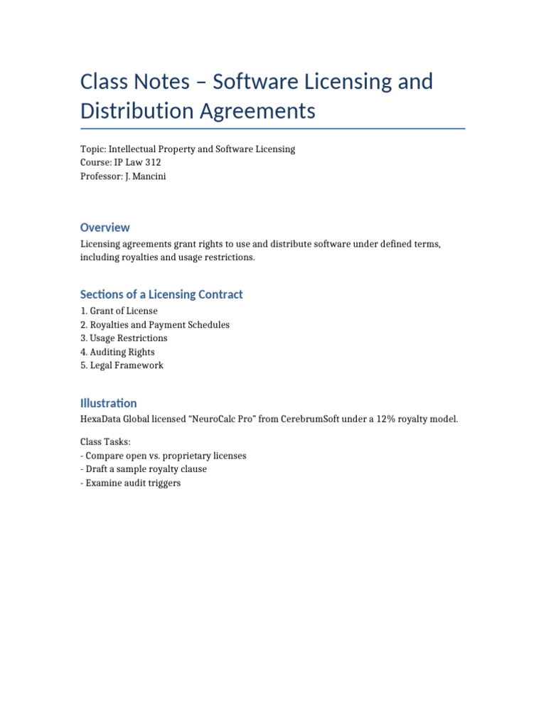 ClassNotes Licensing | PDF