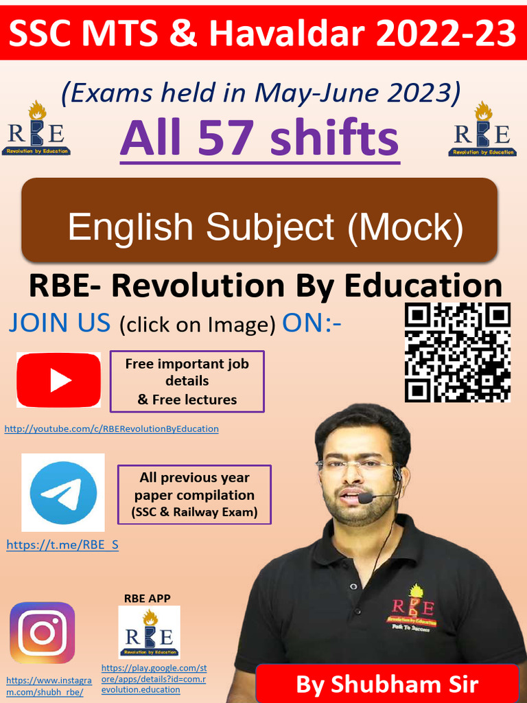 MTS 2022 English Subject | PDF
