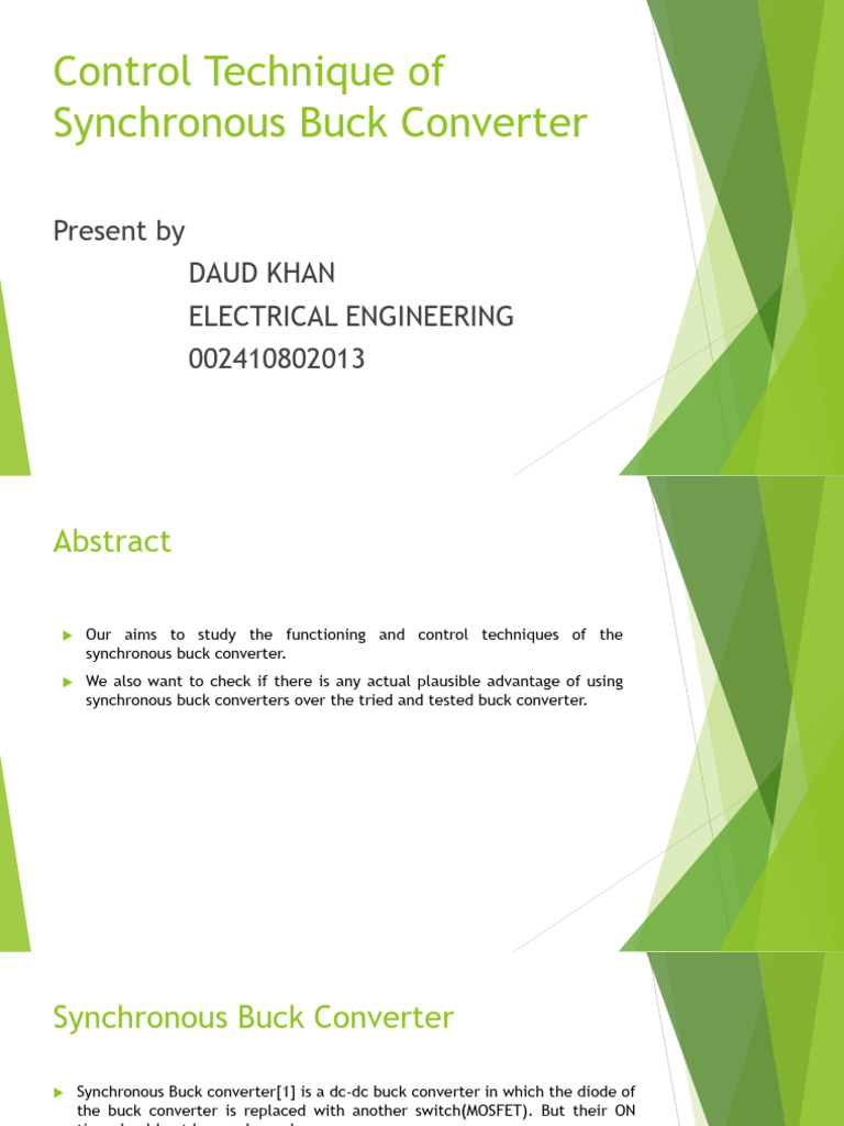 Control Technique of Synchronous Buck Converter | PDF | Control Theory | Electric Power