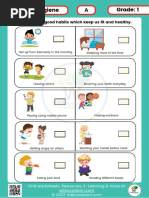 Good Habits Vs Bad Habits Worksheet For Grade 1-8 | PDF