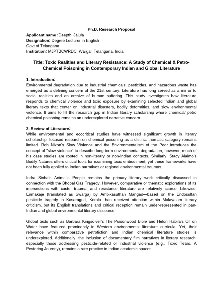 Ph.D Research Proposal | PDF | Cost Of Living | Narrative