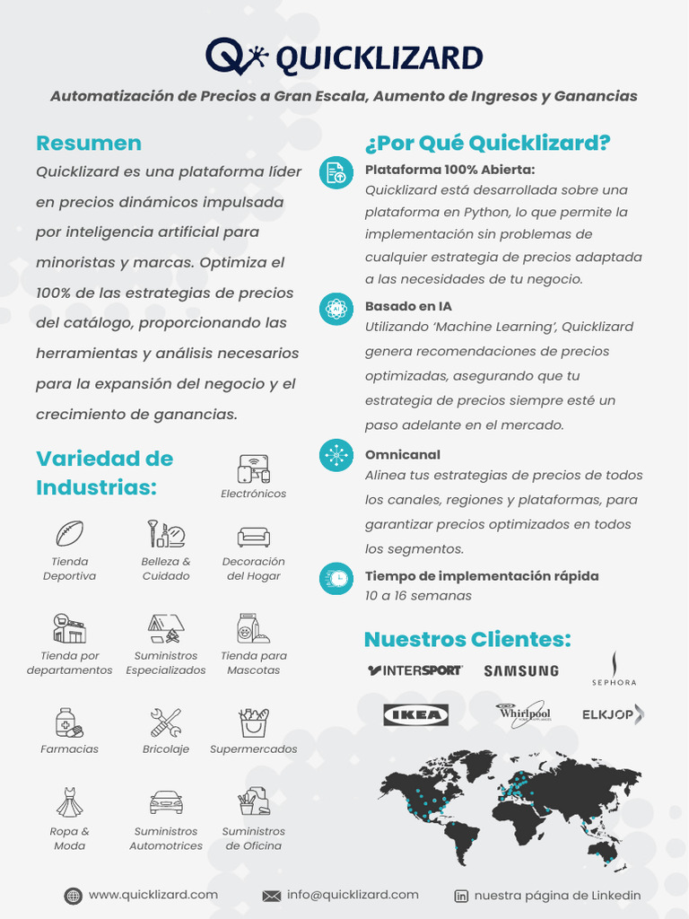 Quicklizard One Pager Español | PDF | Economias