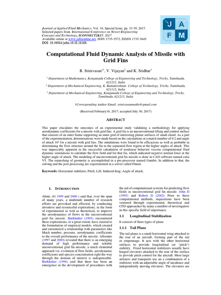 Computational Fluid Dynamic Analysis of | PDF | Aircraft | Empennage