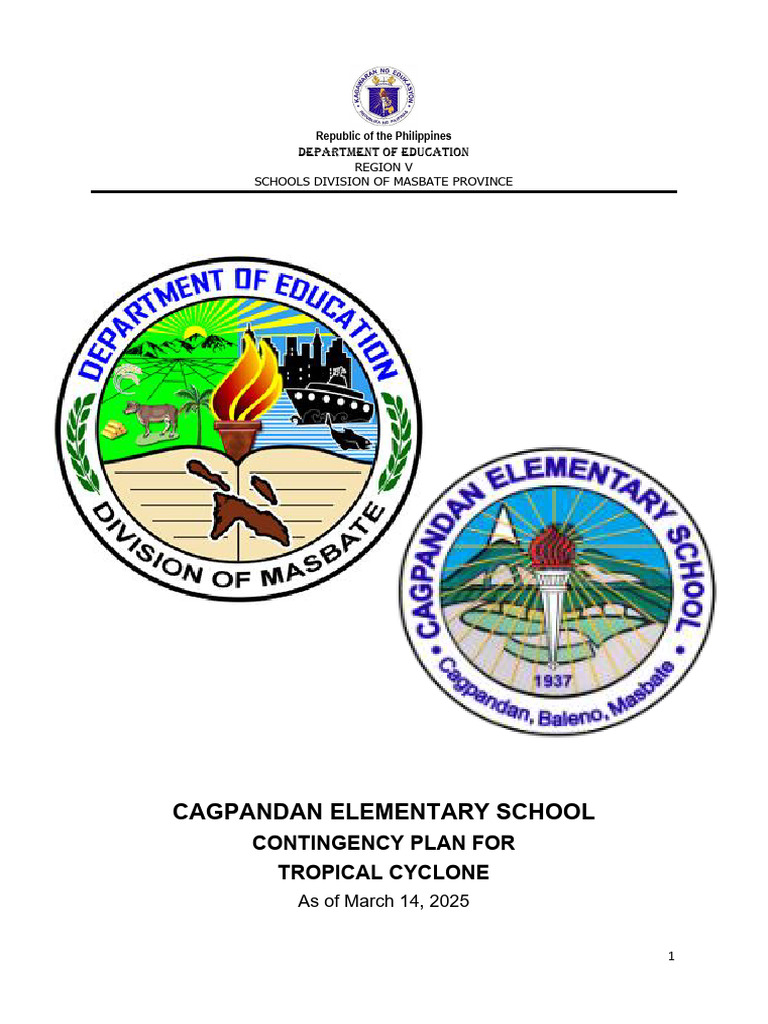Cagpandan Elementary School Cyclone Plan | PDF | Tropical Cyclones ...