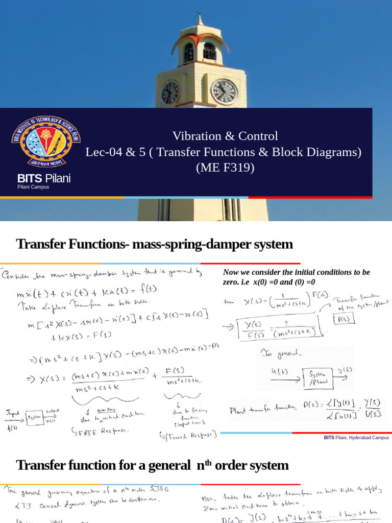 Transfer Functions & Block Diagrams Guide | PDF | Function (Mathematics ...
