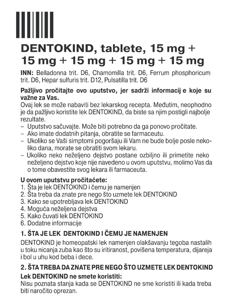 185 Dentokind-Uputstvo | PDF