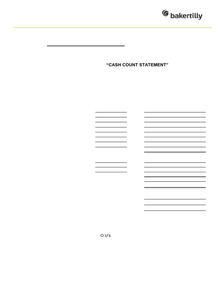 Cash Count BT 20 | PDF