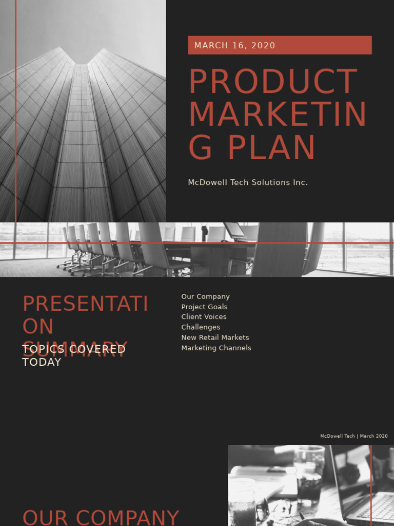 Black and Orange Marketing Plan Presentation | PDF | Lecture ...