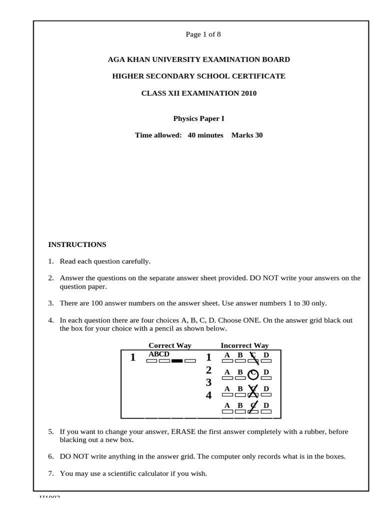 Class XII Physics Exam Paper 2010 | PDF | Electric Current | Transformer