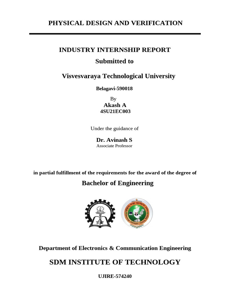 Akash Internship Report 1 | PDF | Cmos | Integrated Circuit