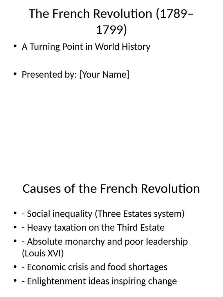 French Revolution Presentation | PDF