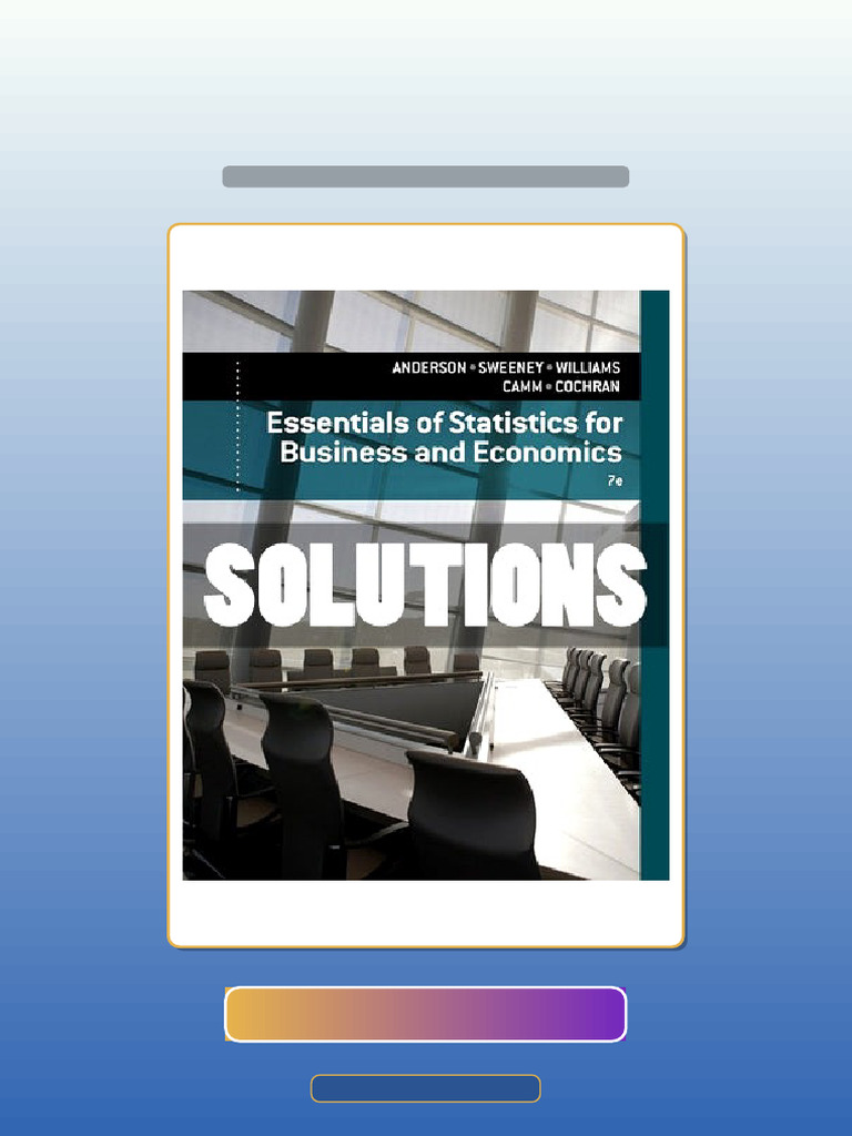 Essentials of Statistics For Business and Economics 7 Ed Anderson | PDF ...
