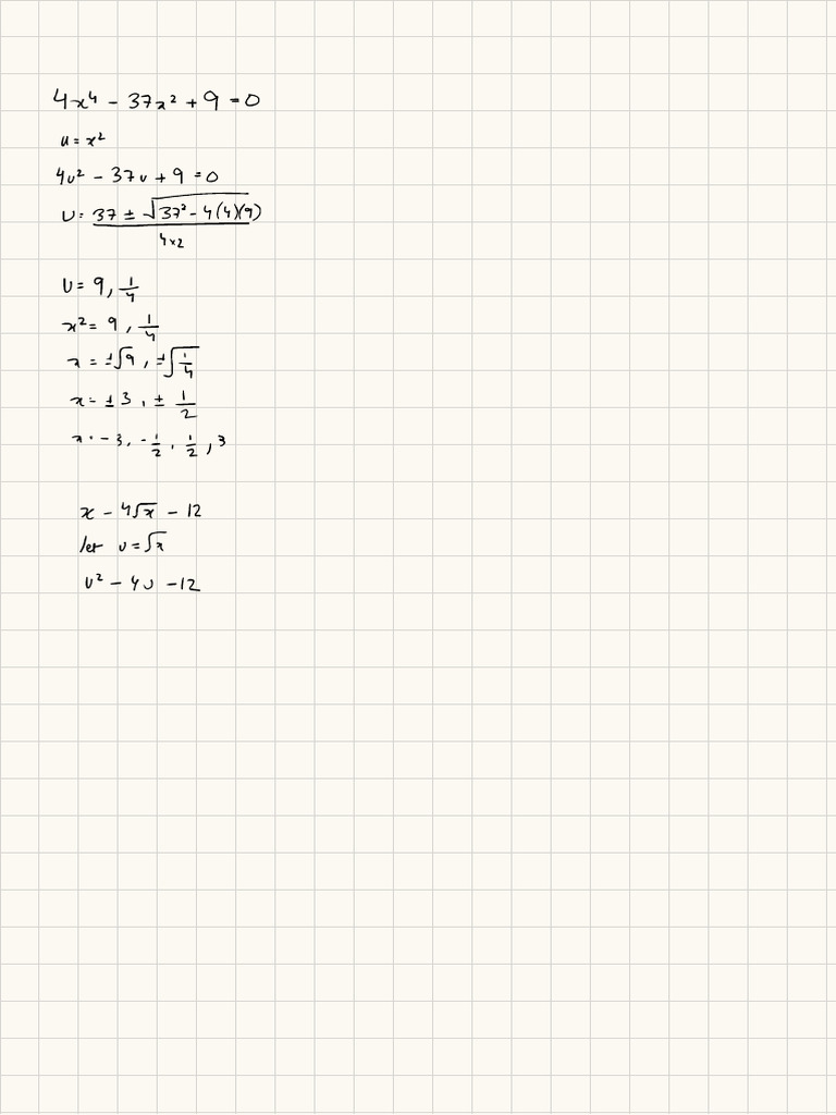 1.5 Solving More Complex Quadratic Equations | PDF