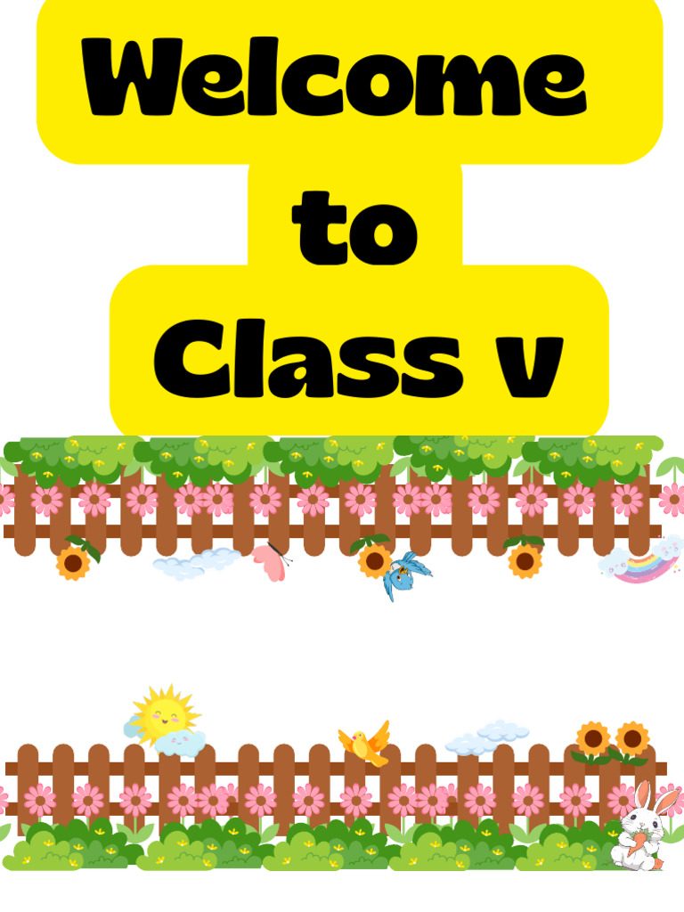 Wellcome To Class V | PDF