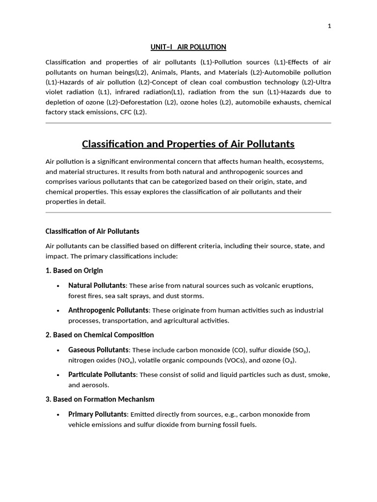 Environmental Safety Notes | PDF | Air Pollution | Ultraviolet