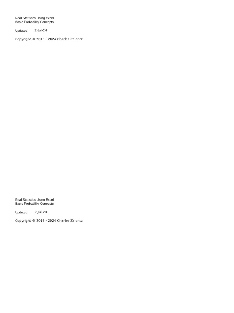 Basic Probability Concepts | PDF