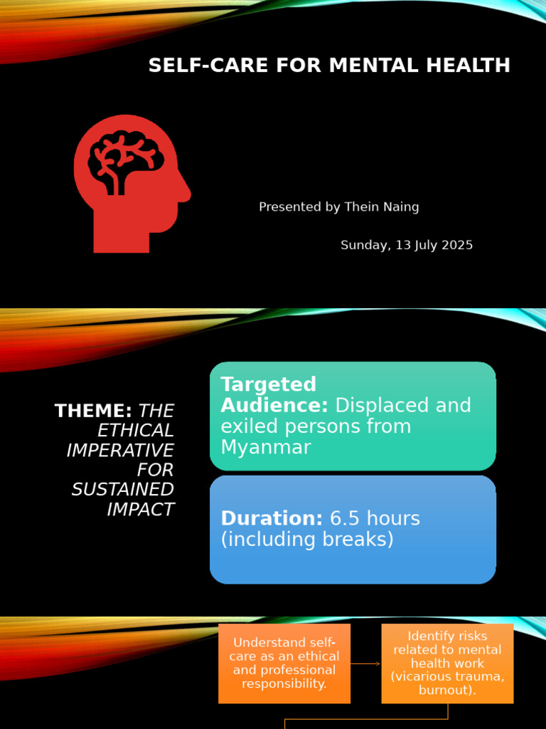 Presentation Self - Care For Mental Health | PDF