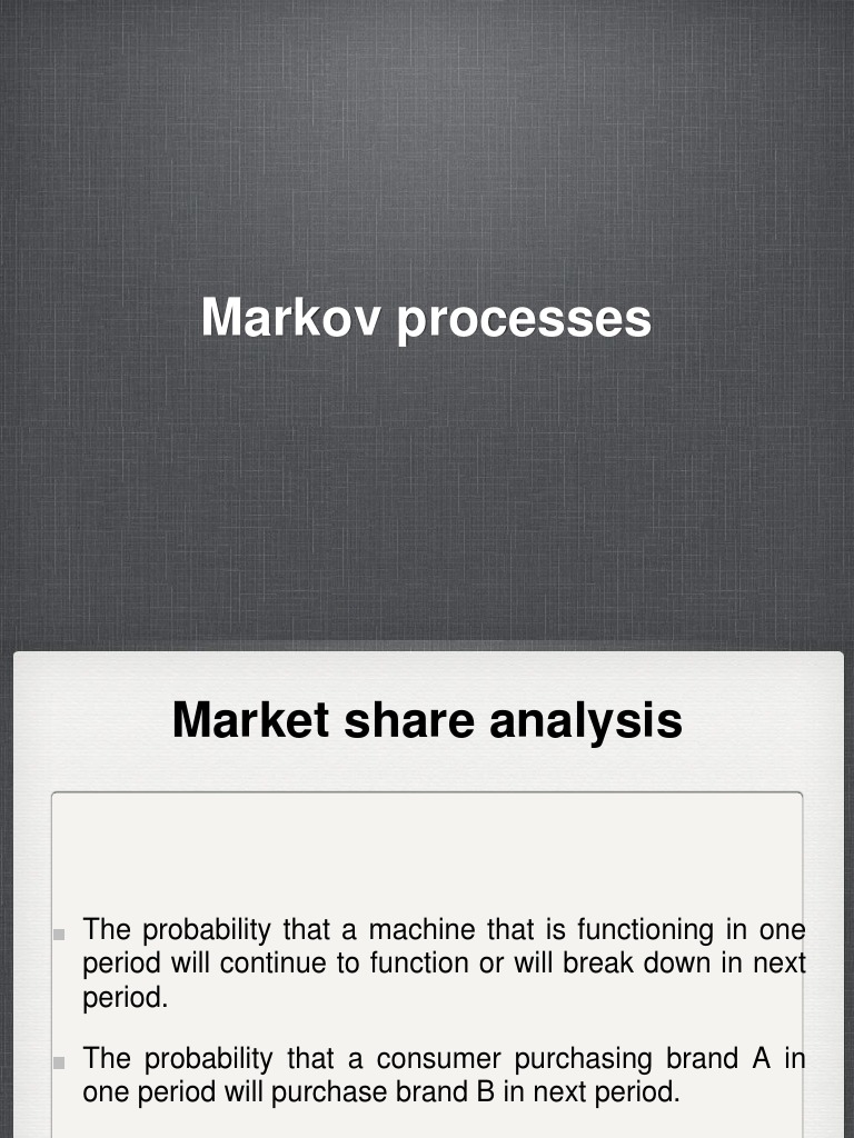 Markov Processes | PDF | Markov Chain | Applied Mathematics