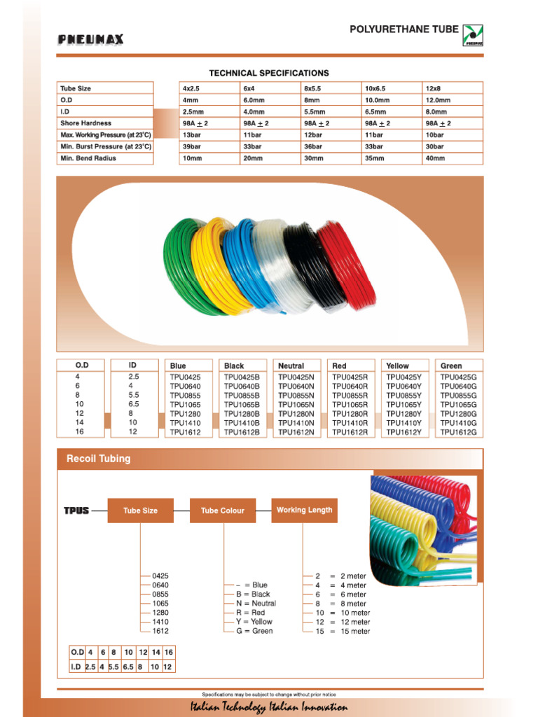 Pneumax Tube | PDF