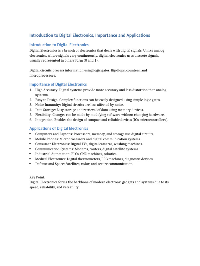 Digital Electronics Notes | PDF