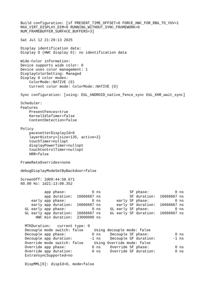 Display Configuration and Performance Data | PDF | Electronics ...