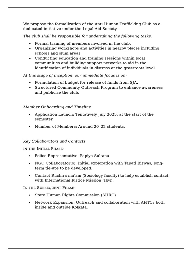 Draft Proposal AHTC | PDF