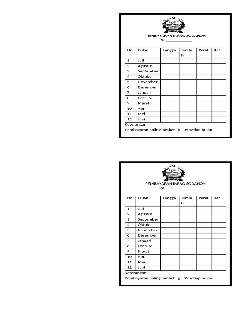 Kartu Bayaran Mamah Belakang | PDF