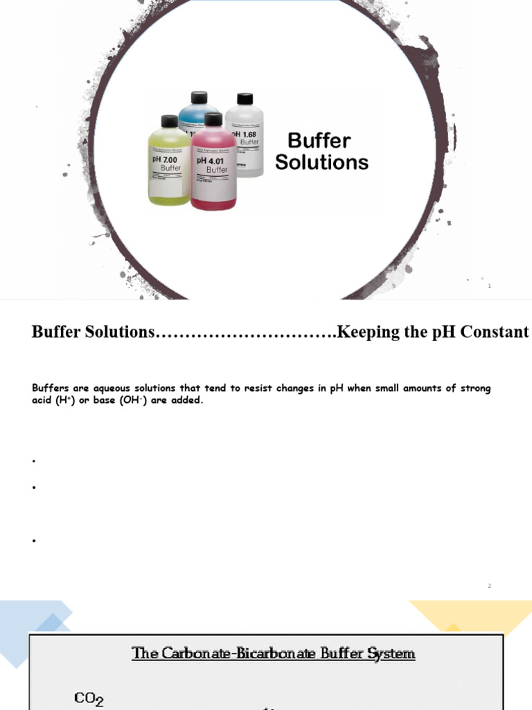 Types of Buffer Solutions Explained | PDF | Buffer Solution | Ph