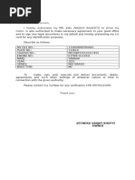 Authorisation Letter To Use Motorcycle | PDF
