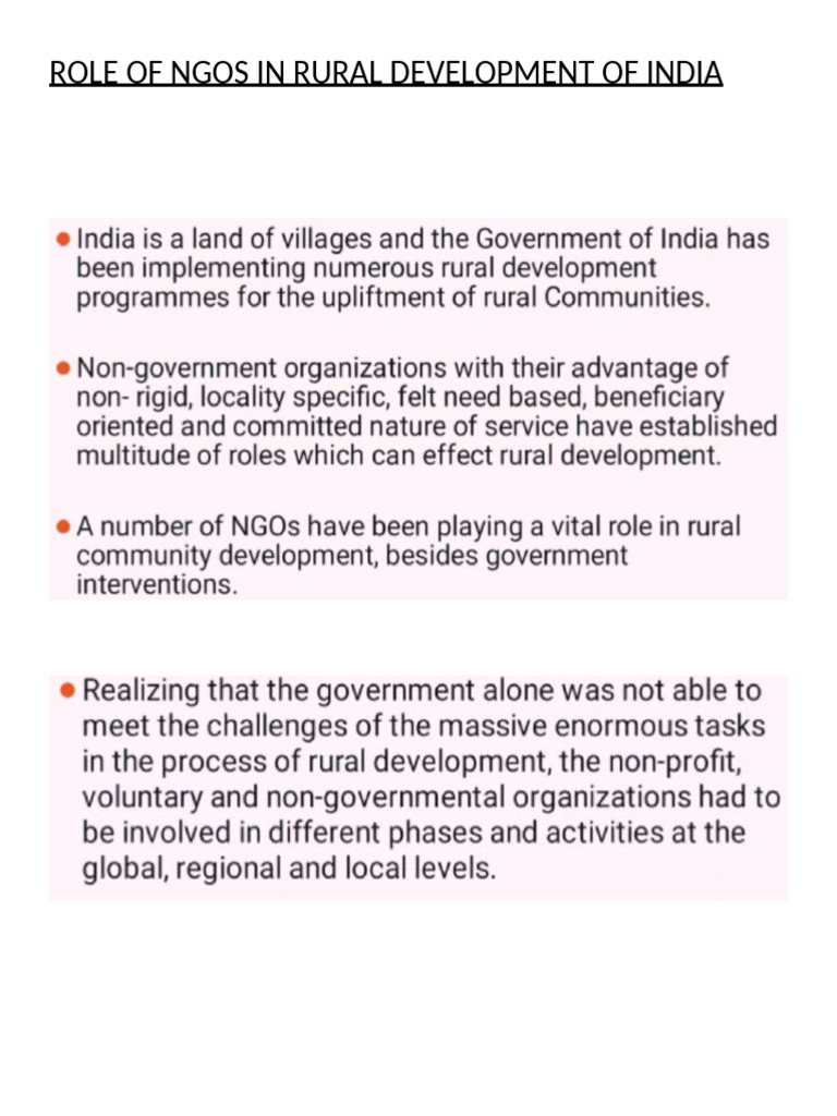 Role of Ngos | PDF